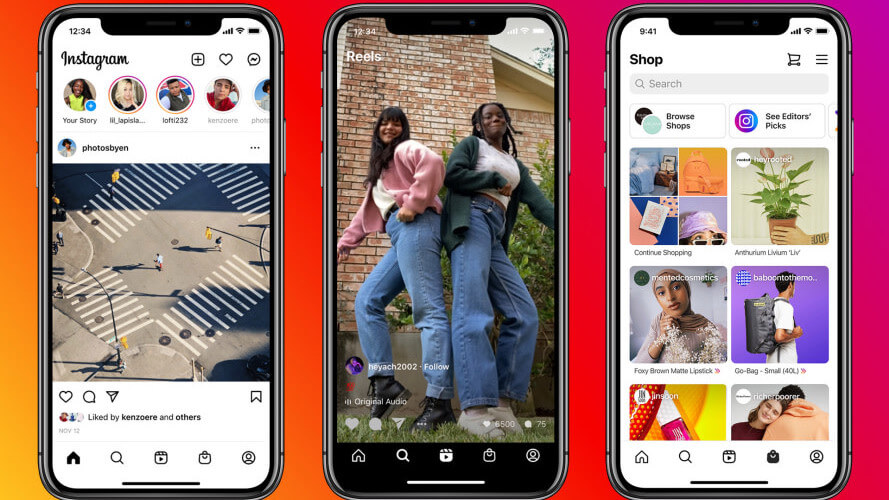 Instagram Nova Página Inicial Apresenta Mais Reels E Mais Compras